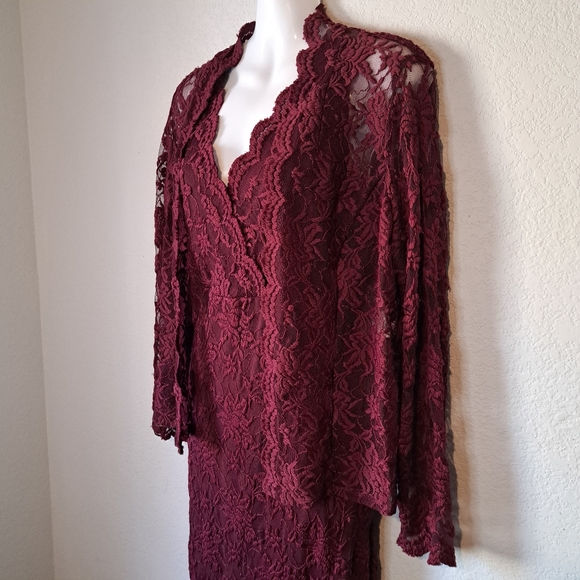 Carole Little | Dresses | Vintage Carole Little 2 Piece Lace Maxi Dress ...